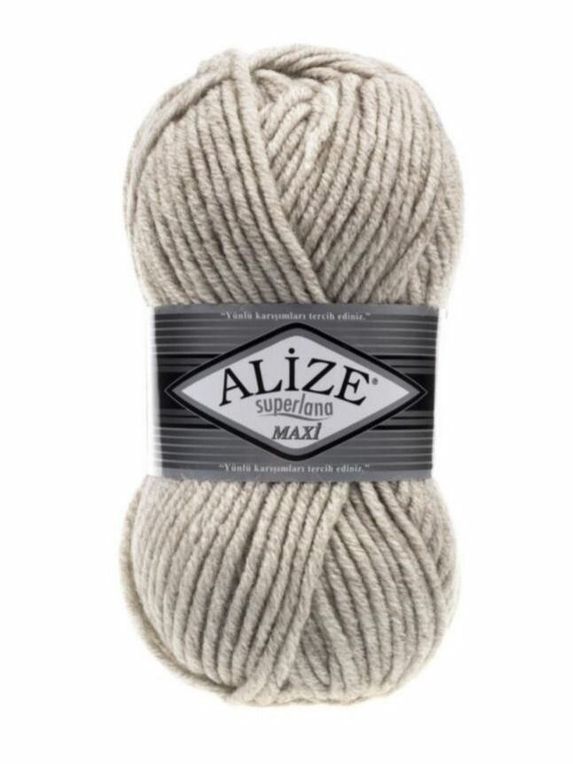 Пряжа Alize Superlana Maxi №152, 25% Шерсть, 75% Акрил, 500гр.