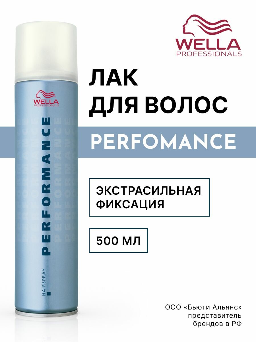 Лак для волос экстрасильной фиксации Wella Professionals Performance, 500 мл