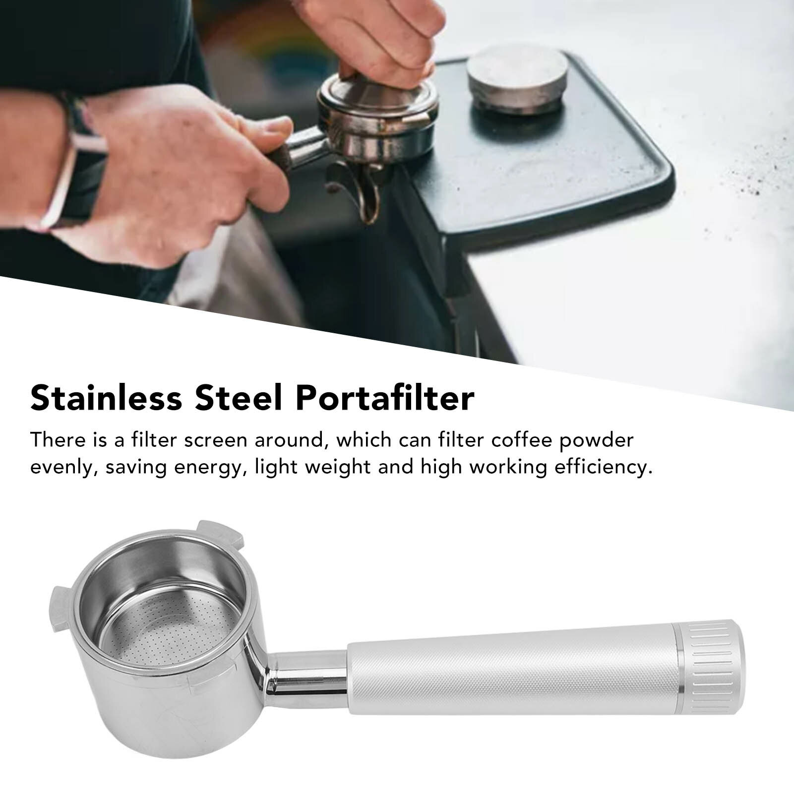 Портафильтр для кофе Бездонный портафильтр для Delonghi 9 серии 9335 9155 9355 9665 Серебристый