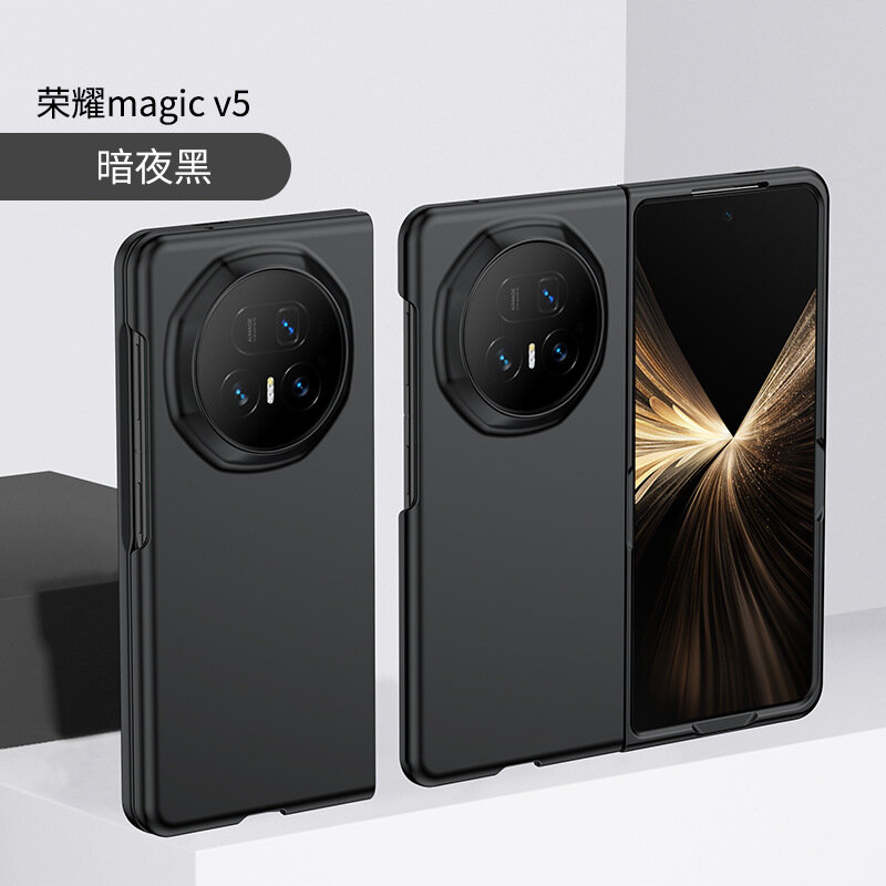 Чехол-бампер MyPads для Honor Magic V5, из прочного пластика, черный MyPads