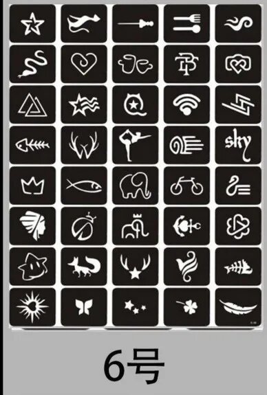 3D трафареты для временных татуировок 1 шт. 06