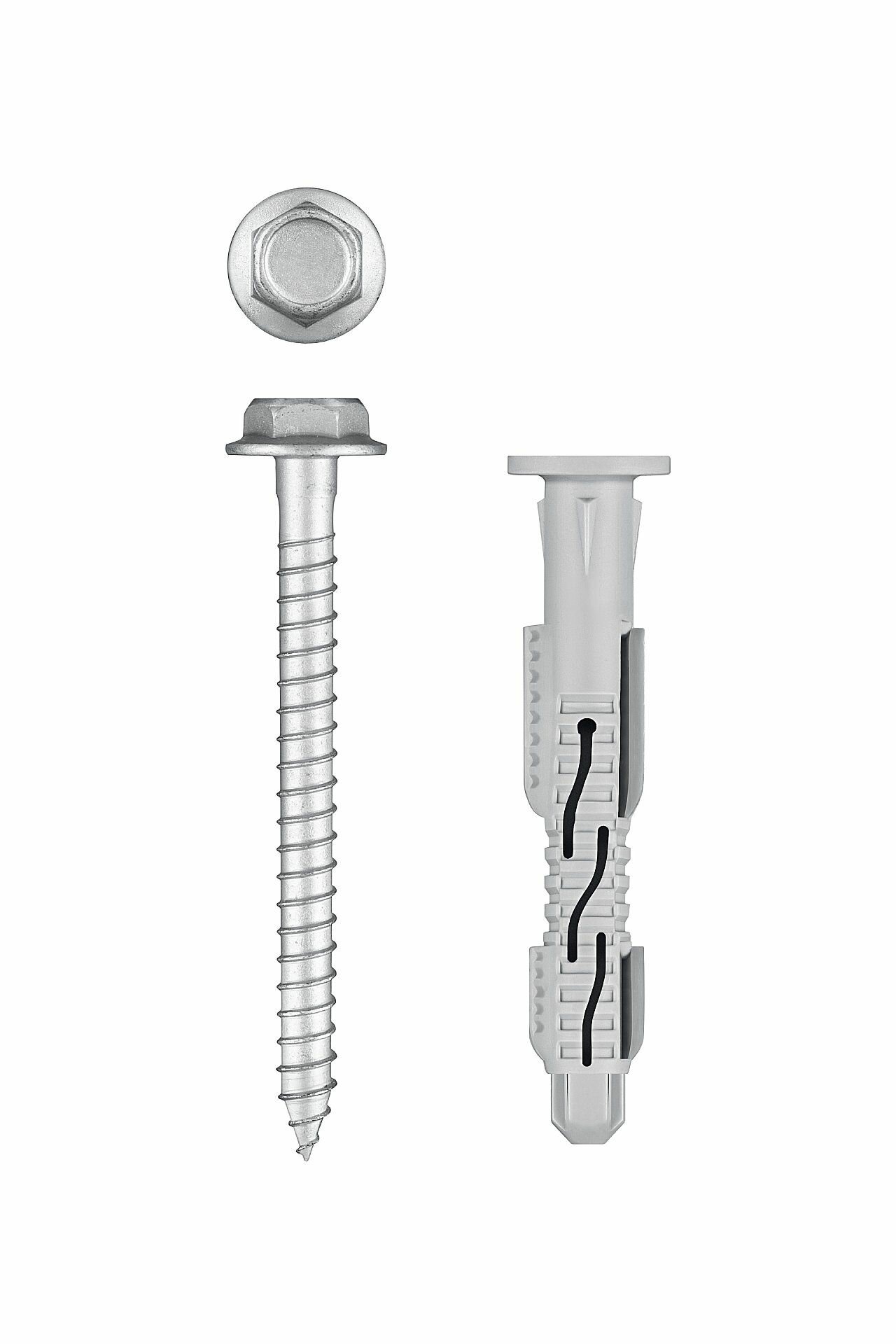 Фасадный дюбель ЗУБР ФД-Ц, 10 x 80 мм, нейлон/цинк, 50 штук 301455-080