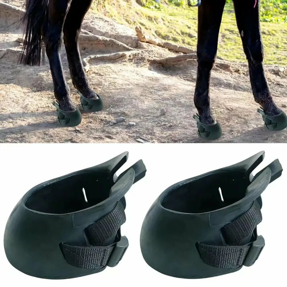 Подкова F79C, полиуретановая, черная, шоколадная, для лошади, размер M