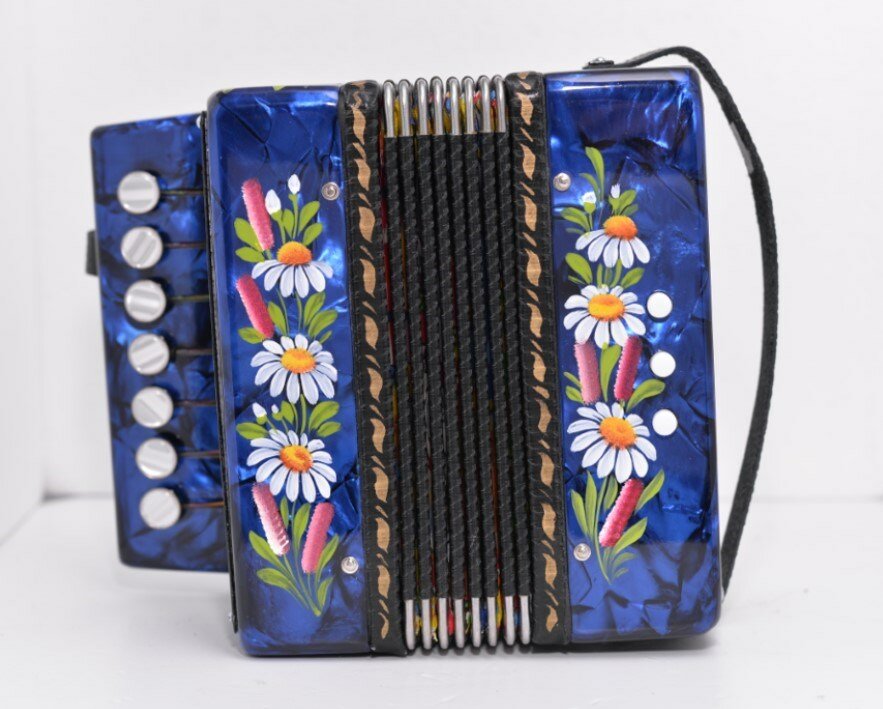 Тульская Гармонь GN-25-BL Гармонь сувенирная "Кроха", синяя, 7х3-I
