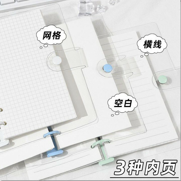 Блокнот A5, A6, B5, прозрачная мягкая кожа, с отрывными листами, 60 листов