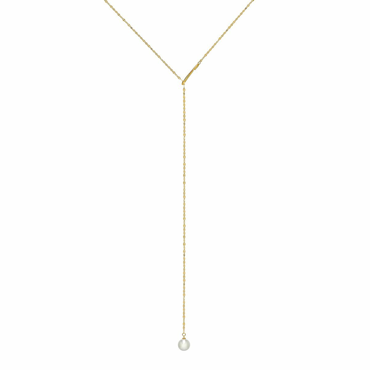 Колье, серебро, 925 проба, золочение, жемчуг