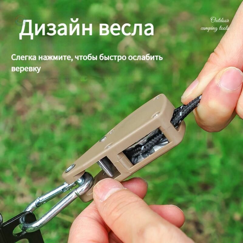 Оттяжки для палатки с светоотражающим канатом 20 м прочный комплект для надежной фиксации в любых условиях
