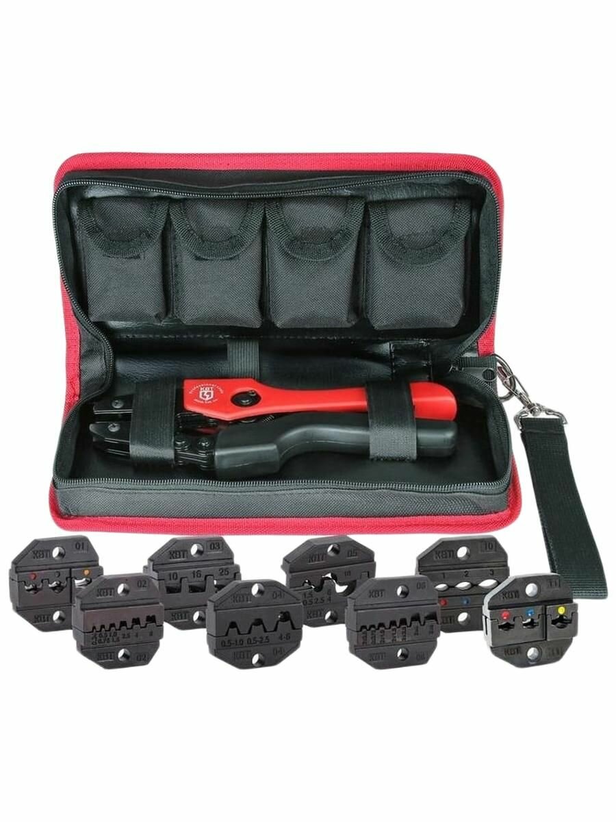 Пресс-клещи с набором номерных матриц КВТ СТК+8 в сумке 83347