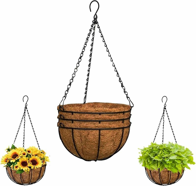 3 упаковки металлических корзин 13 дюймов