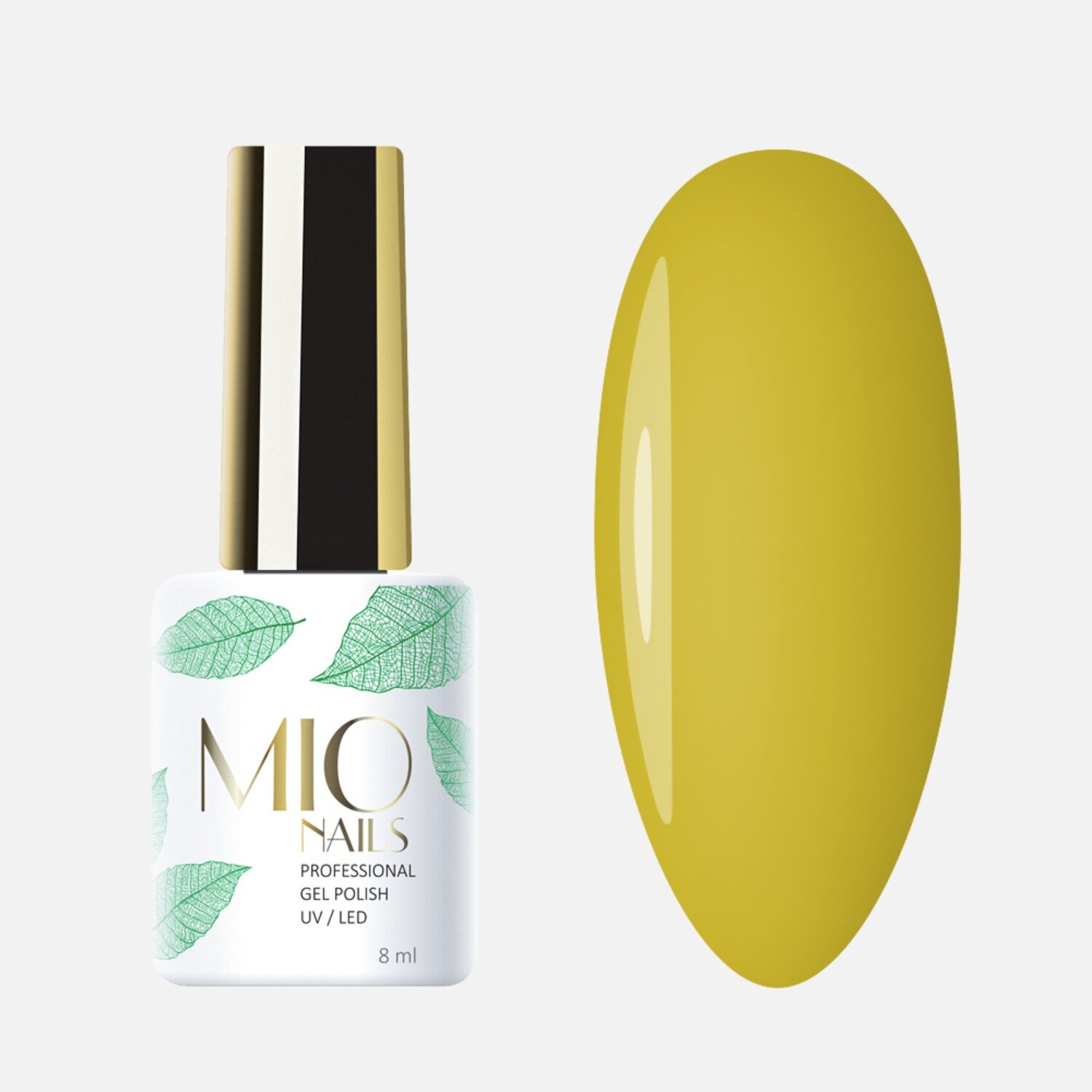 Гель-лак MIO Nails №Q-10 Пикантный кардамон 8 мл приглушённый жёлтый с лёгким зелёным подтоном