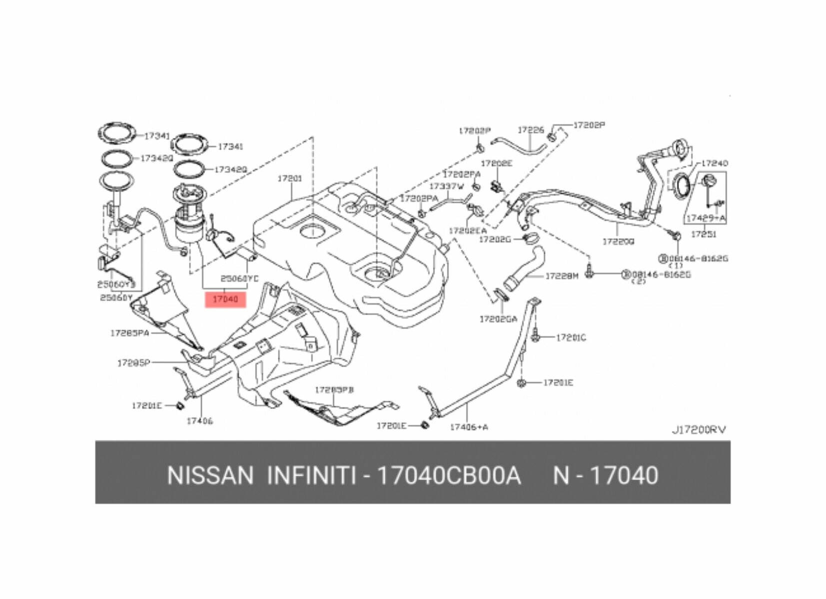 Насос Топливный [Org](Nissan 17040Cb00A)