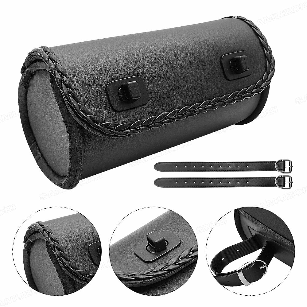 Универсальная мотоциклетная сумка для инструментов, передняя вилка, руль, седельная сумка, рулонная бочка, гоночный хвостовой ствол для хранения для Harley Chopper Bobber Style 4