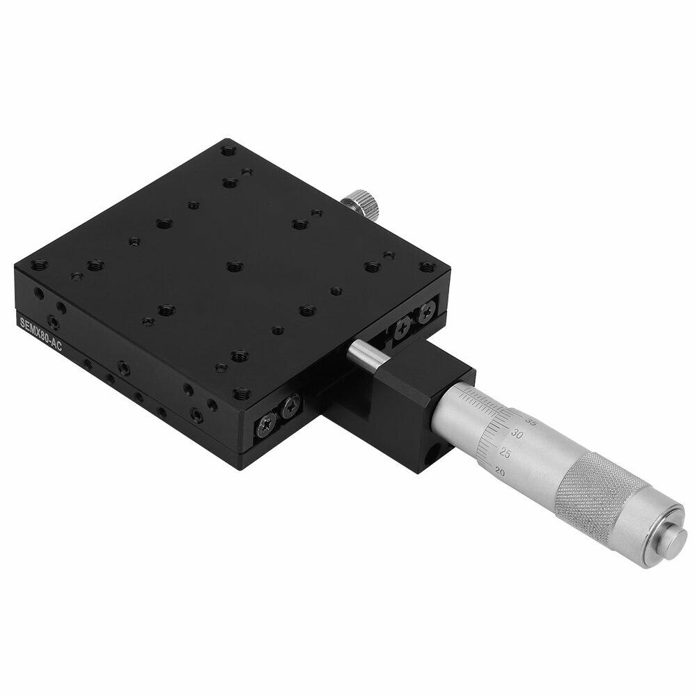 80 мм X 80 мм линейный столик с перекрестными роликами, прецизионный микрометр для настройки, ручной столик 80x80 мм, тонкая настройка