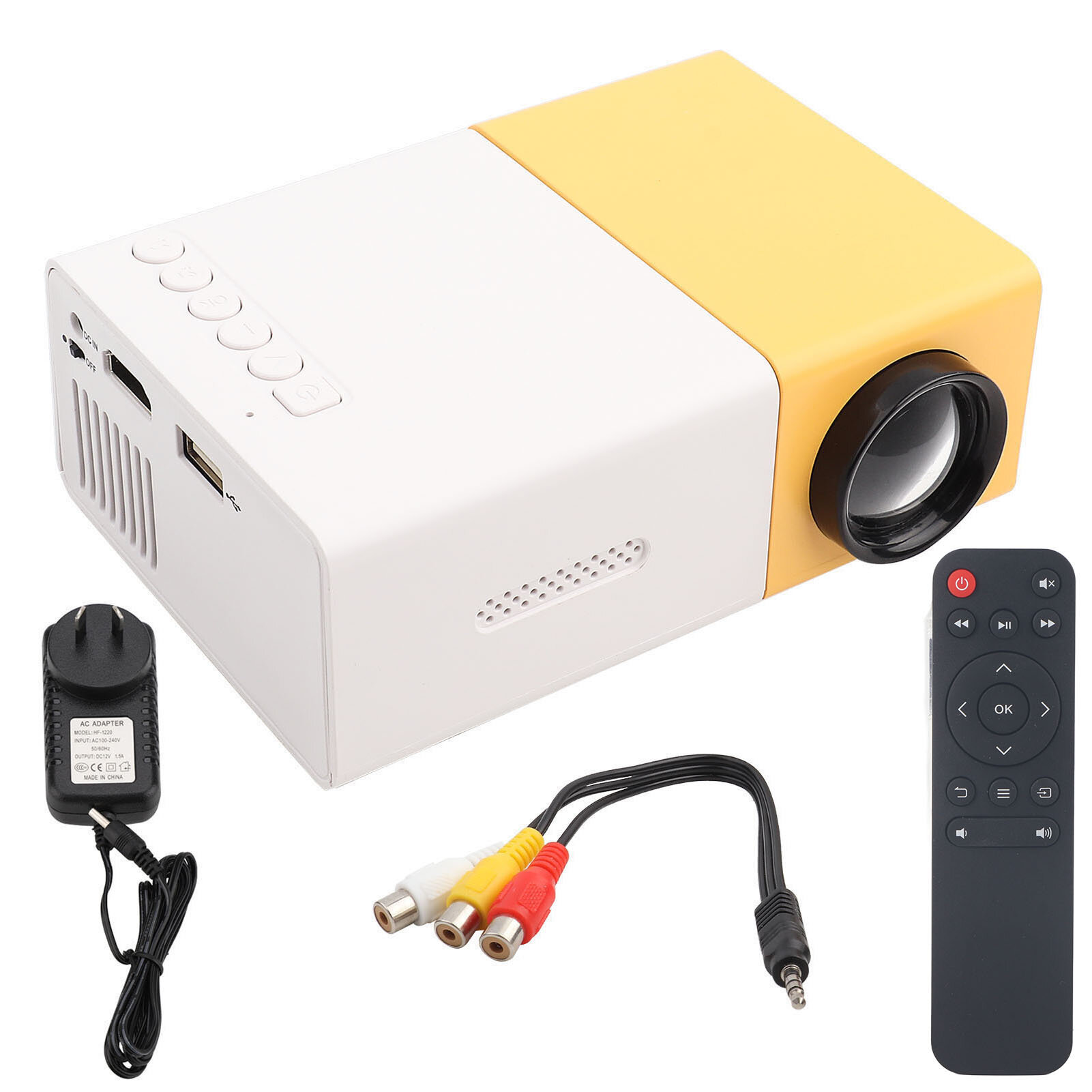 Портативный мини-проектор для домашнего кинотеатра 1080P высокой четкости HDMI VGA светодиодный мультимедийный плеер для домашнего офиса и путешествий