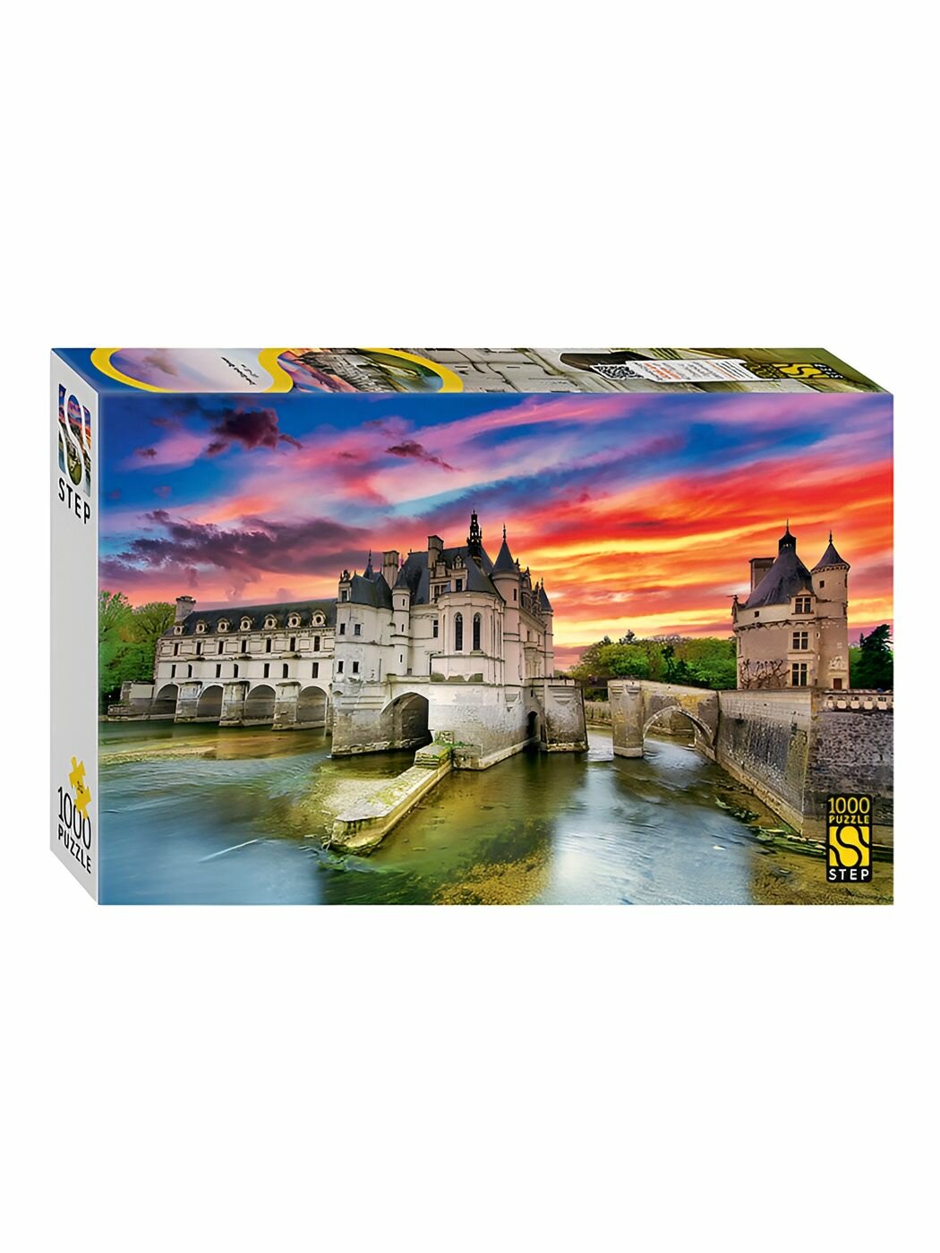 Большой классический пазл "Замок Шенонсо, Франция", развивающая логическая игра-головоломка для взрослых и детей, паззл из 1000 элементов