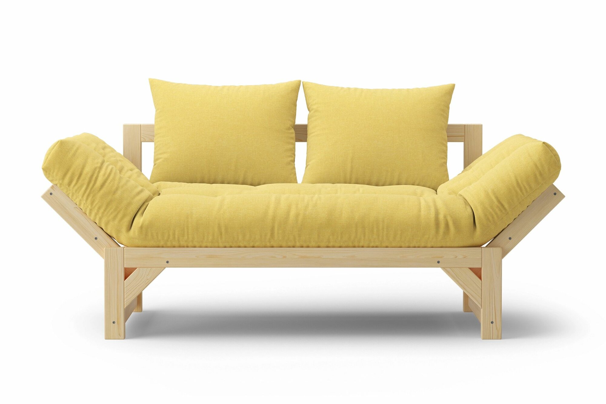 Диван кушетка Амбер-6 рогожка Laguna желтый