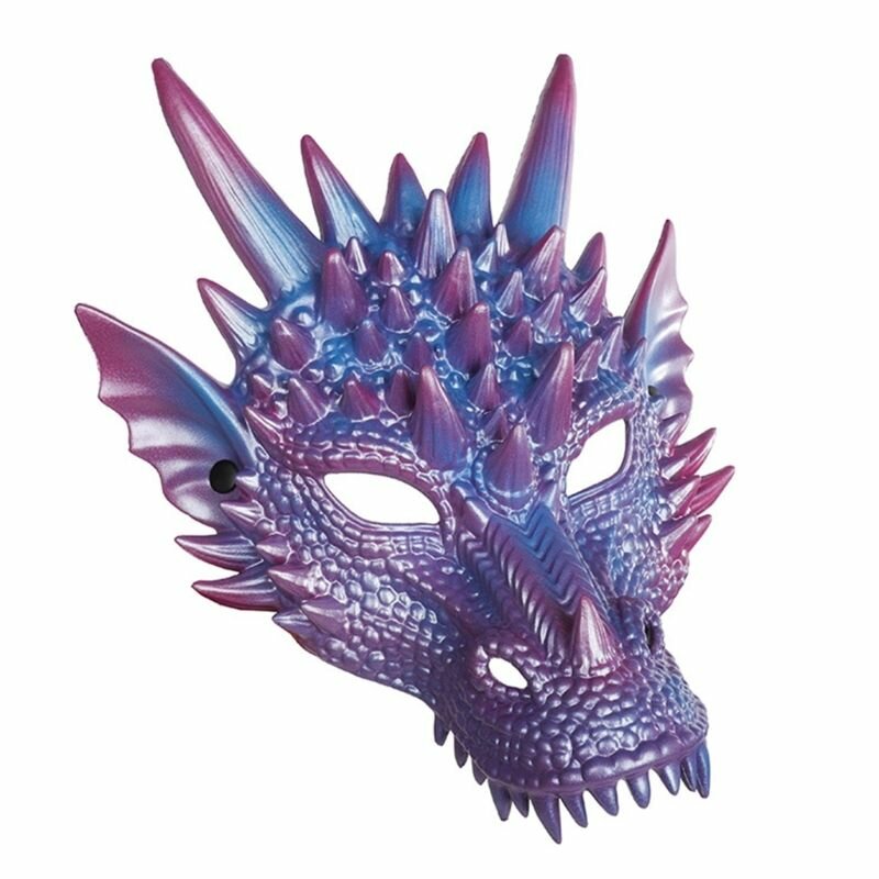Перламутровая Маска Синего Дракона-Pearlescent Blue Dragon Mask