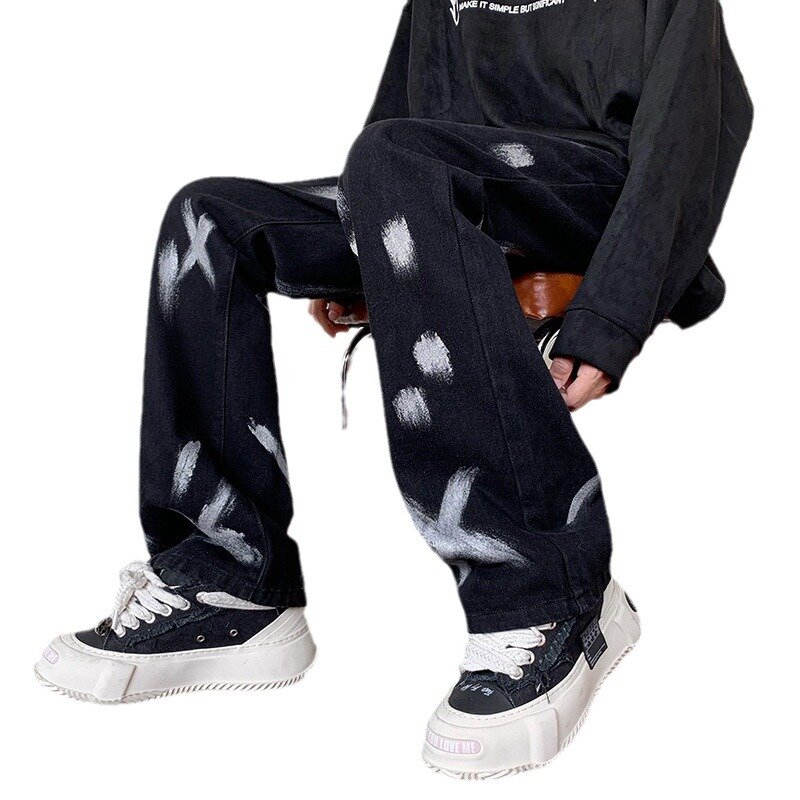 Мужские дизайнерские джинсы ZY в стиле high-street