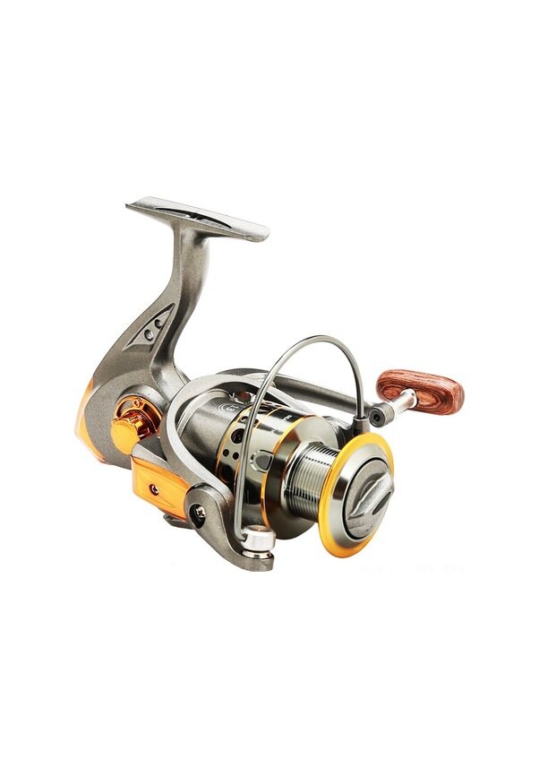 Мощная 13-осевая металлическая катушка для морской рыбалки, тяговое усилие 8 кг, модель 5000, цвет серое золото