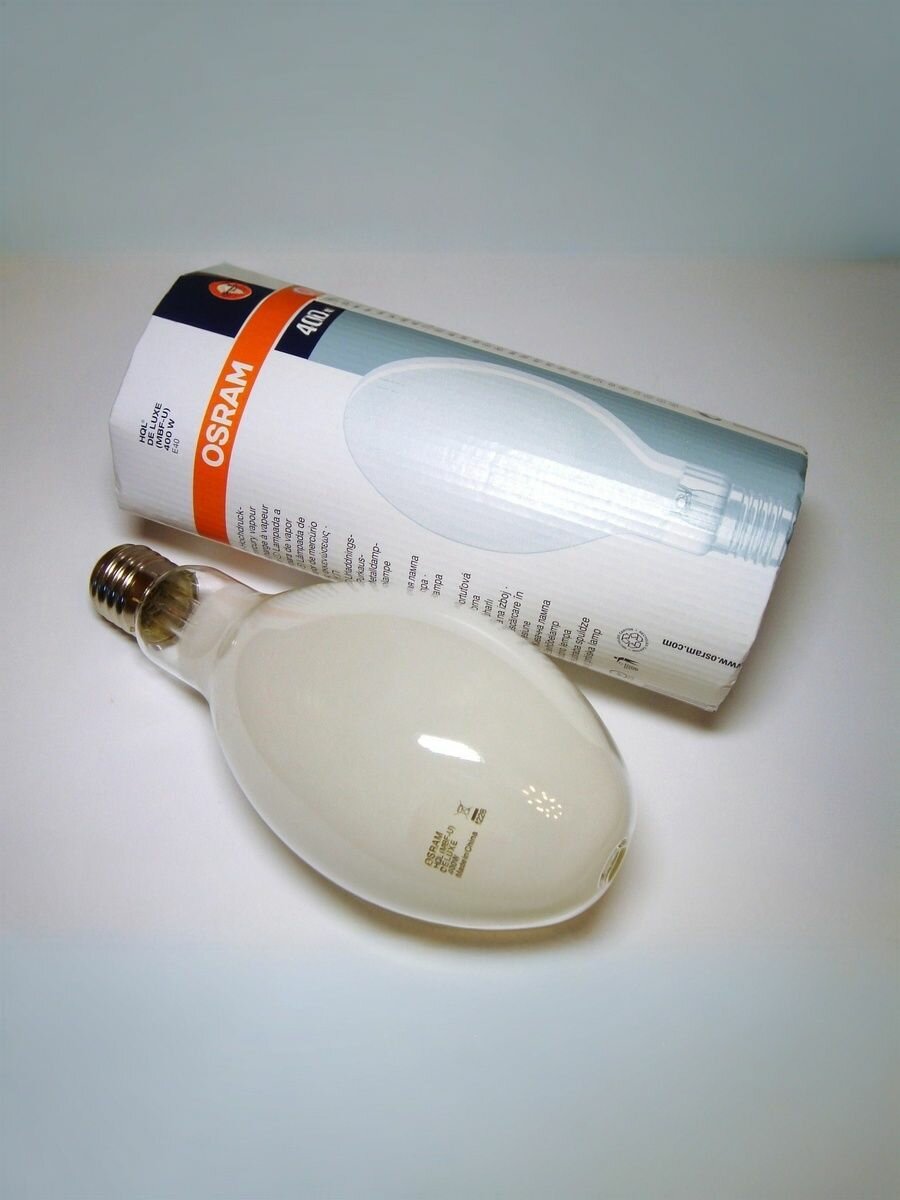 Лампа ртутная газоразрядная Osram HQL 400W E40 высокого давления (ДРЛ) 4050300015071