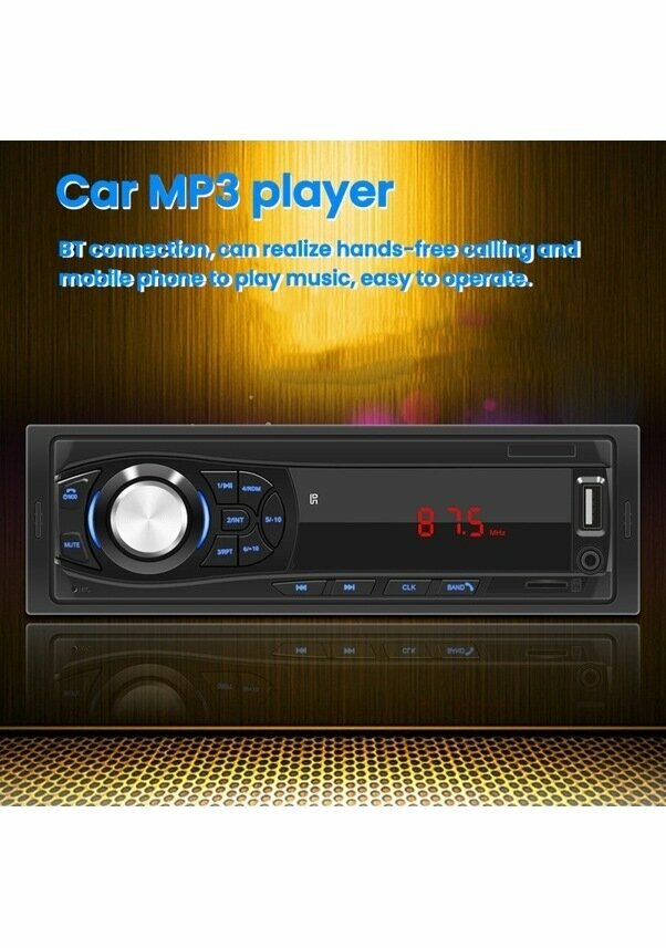 USB/AUX/TF стерео: FM-радио, MP3-плеер, Bluetooth, светодиодный дисплей, пульт дистанционного управления, цифровой плеер для автомобиля