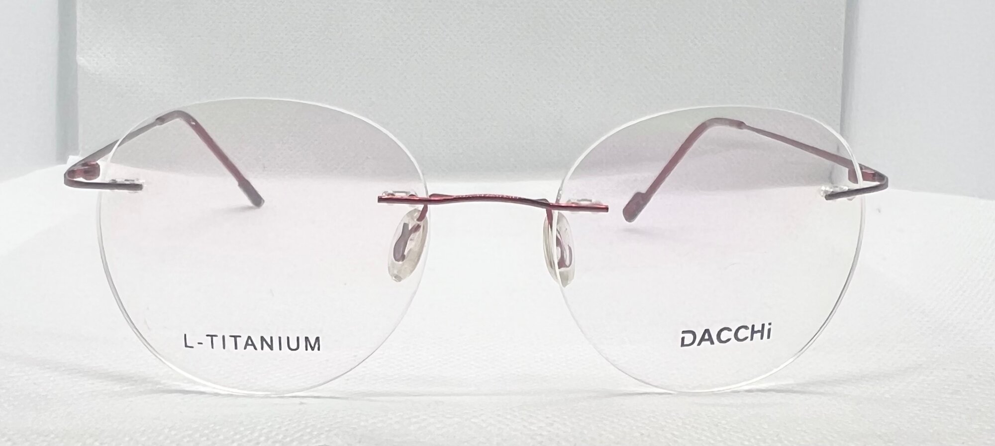 Оправа для очков металлическая, подростковая круглая, безободковая, Dacchi D6040 с8