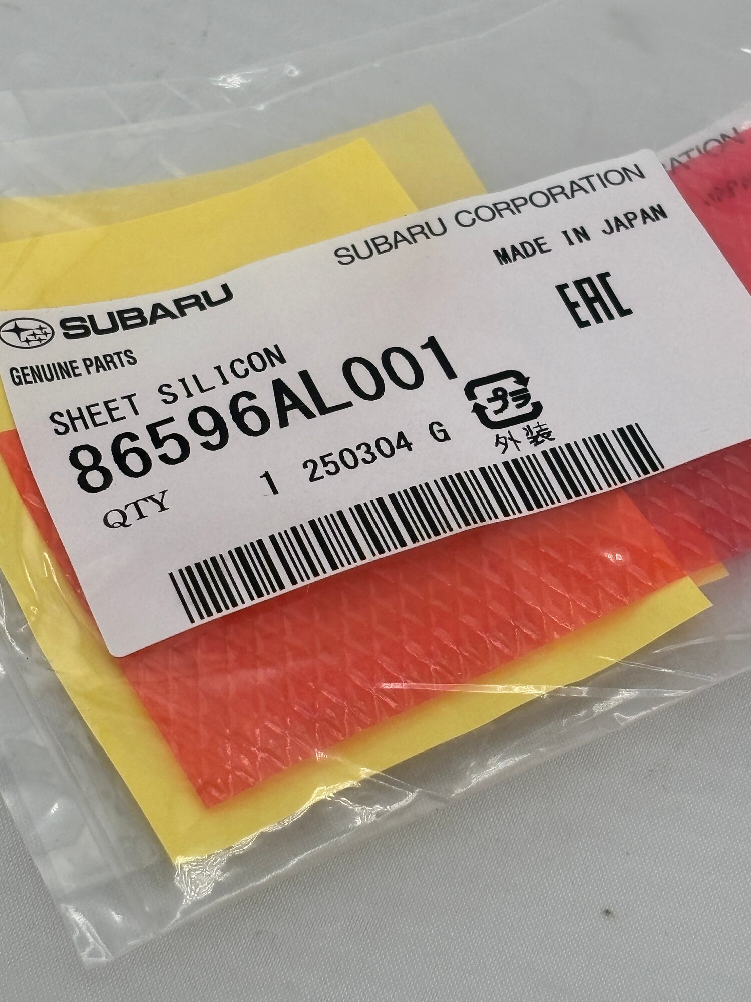 Прокладка датчика дождя SUBARU 86596AL001, оригинал, 100%, для Subaru