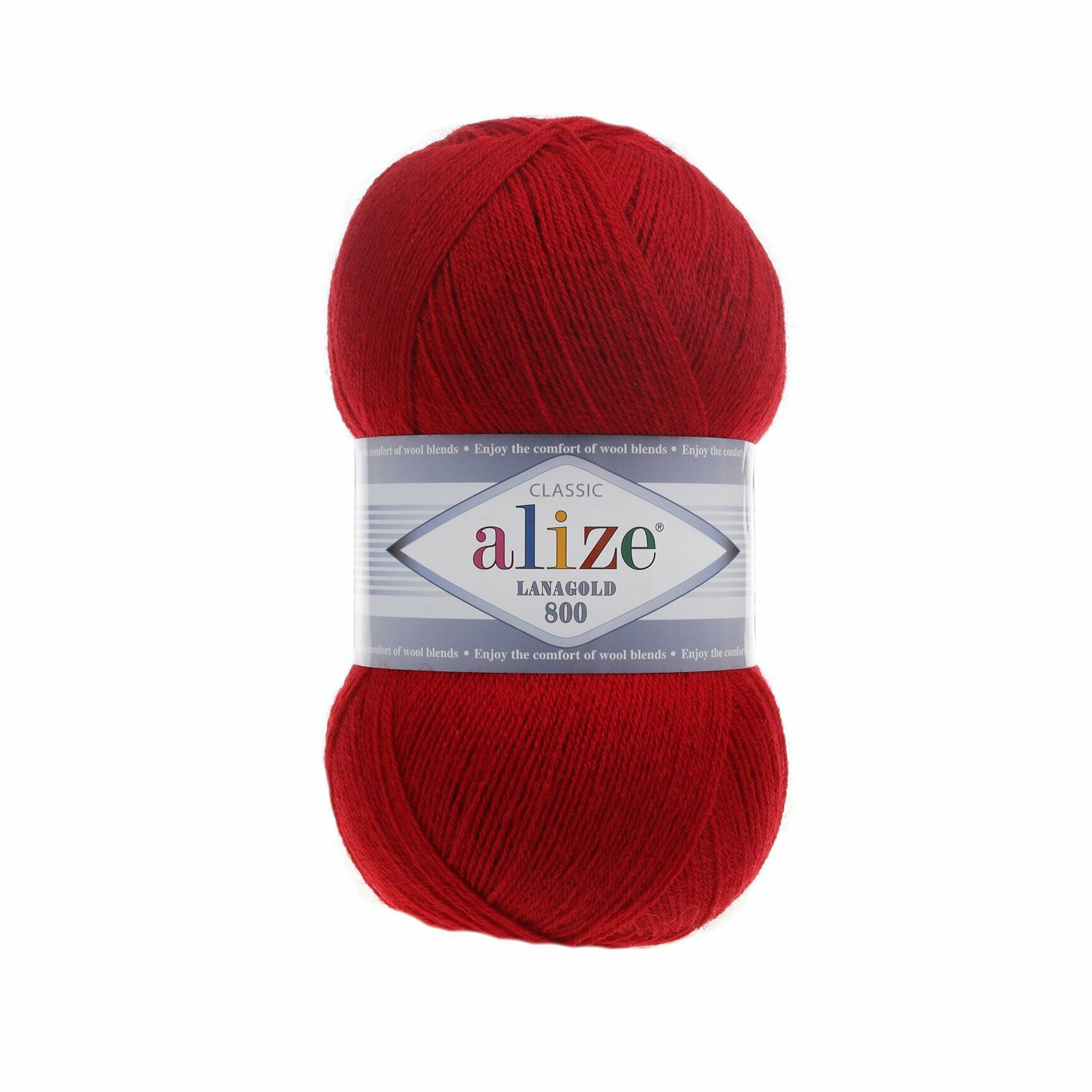 Пряжа Alize Lanagold 800 56 красный (5 мотков по 100г/730м)