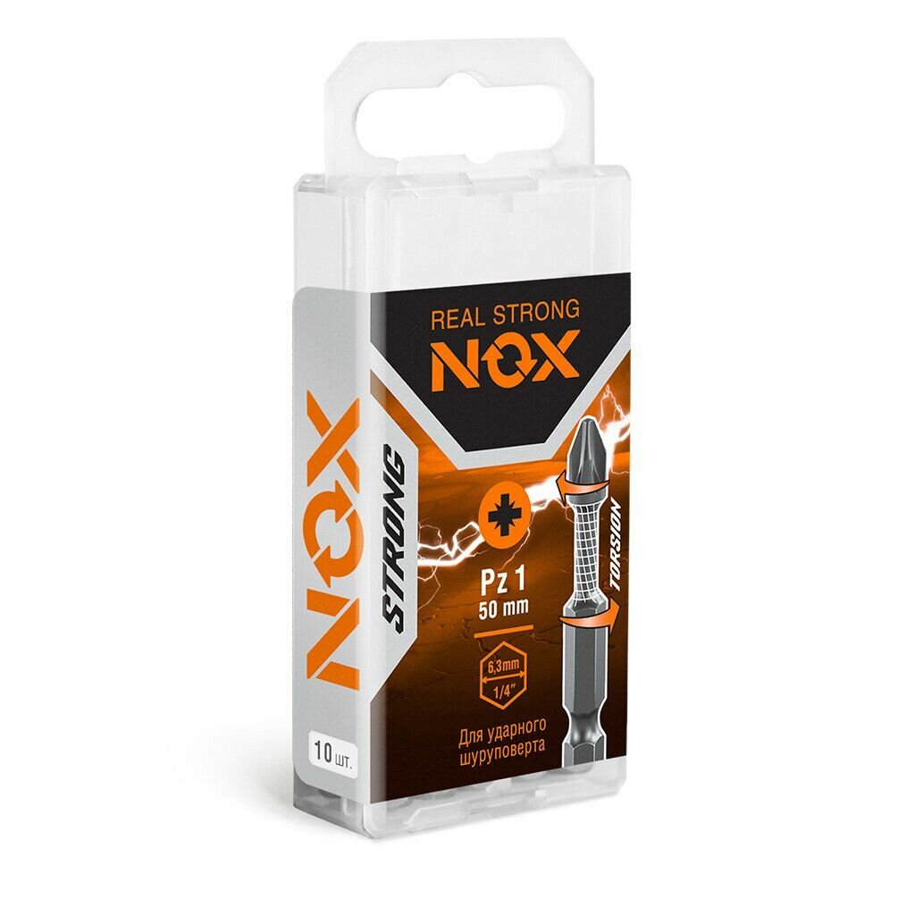 Биты Nox "Strong Torsion", Pz1, 50 мм, 10 шт
