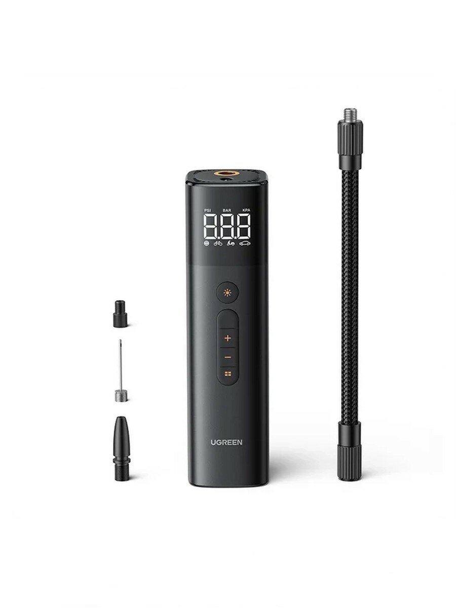 Автомобильный компрессор UGREEN ET501, поршневой, питание от прикуривателя, 120Вт, 3м, 10 атм.