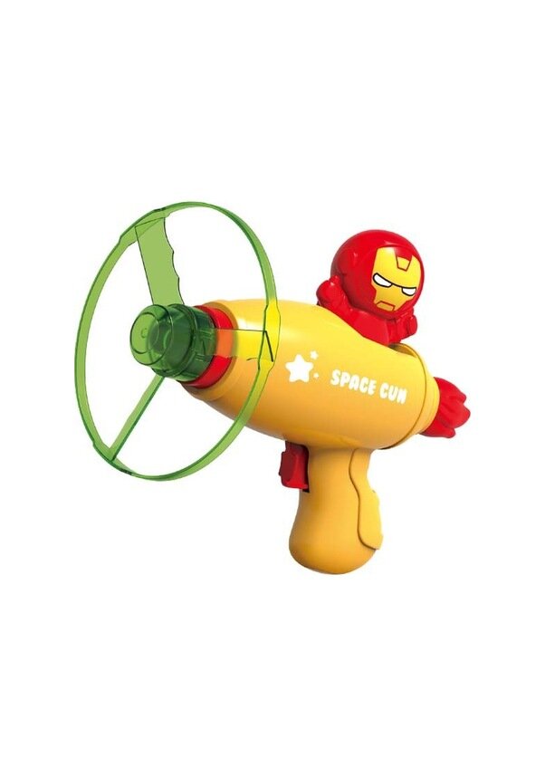 Летающая бамбуковая стрекоза-пусковая установка, вращающаяся вспышка, НЛО, жёлтый