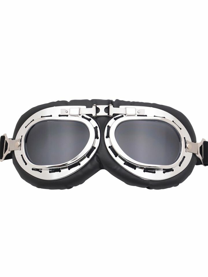 Ретро мотоциклетные очки, серебристо-бронзовые, ветронепроницаемые