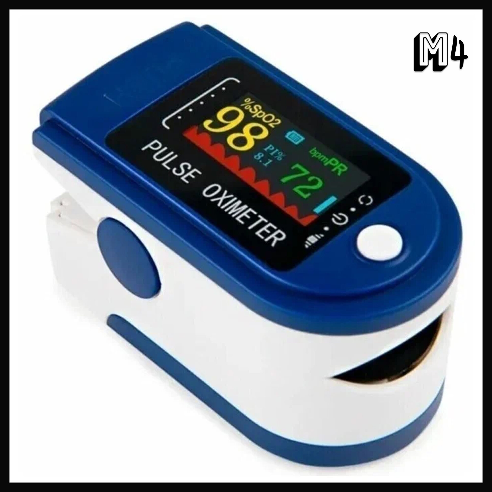 Пульсоксиметр/оксиметр на палец для измерения уровня кислорода в крови и пульса. Led дисплей.