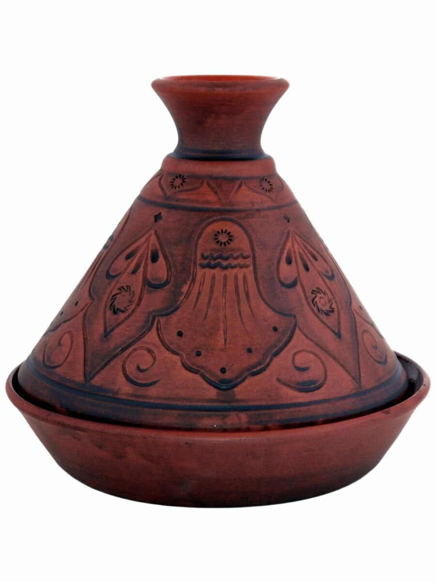 Тажин 24 см. + глазурь, глина, керамика, ручная работа