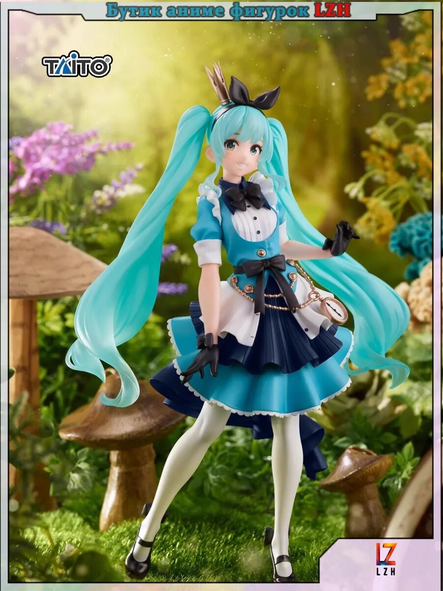 Аниме Фигурка TAITO Серия Artist Masterpiece Хацуне Принцессу Алису из Алисы в Стране Чудес 21cm