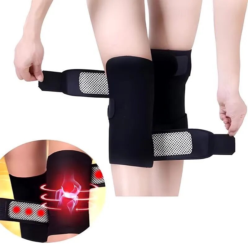 Наколенник-аппликатор, турмалиновый, с магнитами, на липучке 2шт.