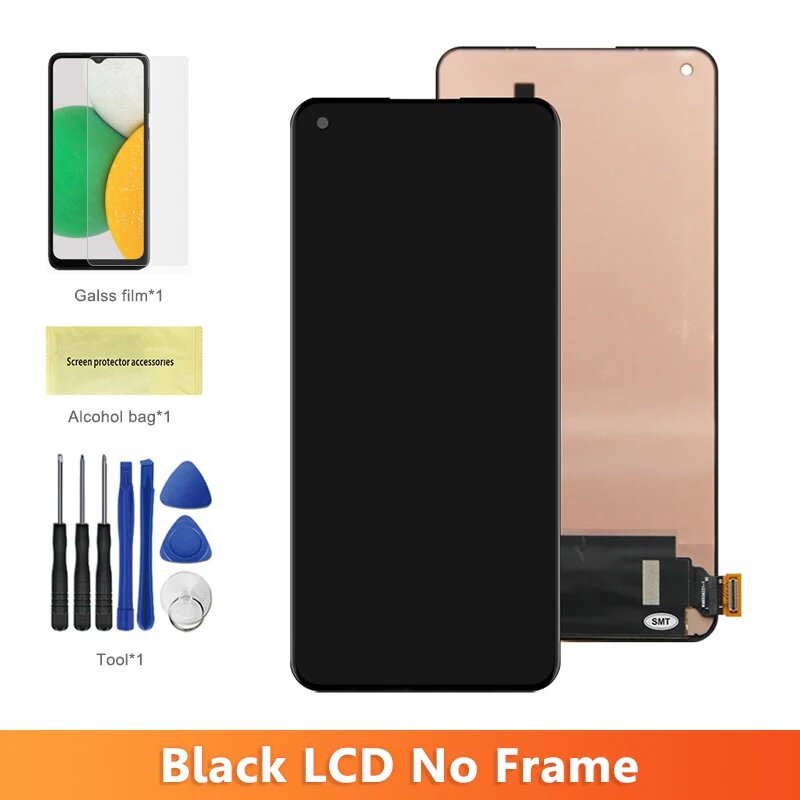 Экран дисплея для Xiaomi 11 Lite 5G NE 2109119 DG, ЖК-дисплей, цифровой сенсорный экран с рамкой для замены Mi 11 Lite 5G NE Original No Frame