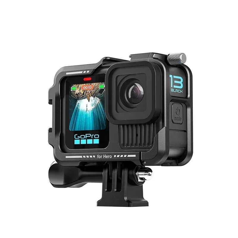 Корпус из алюминиевого сплава, защитная рамка, металлическая клетка для кроликов для GoPro Hero 13 12 11 10 9, клетка для камеры, аксессуары