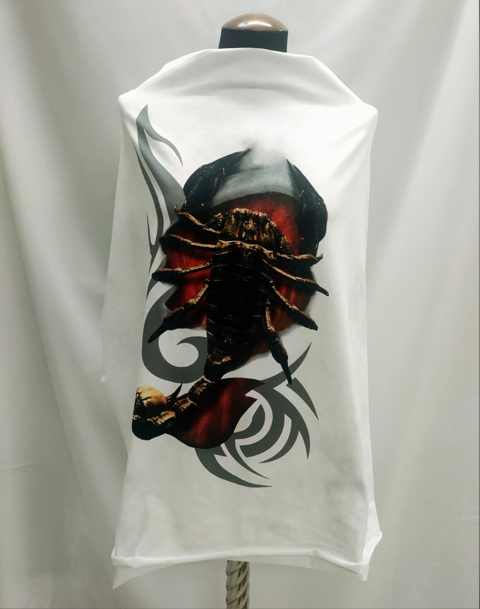 Трикотаж кулирка с лайкрой купон "Скорпион тату", ткань для шитья,78*180