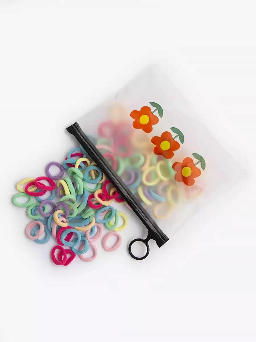 Набор резинок для волос КНР текстильные материалы, 2 см, 100 шт