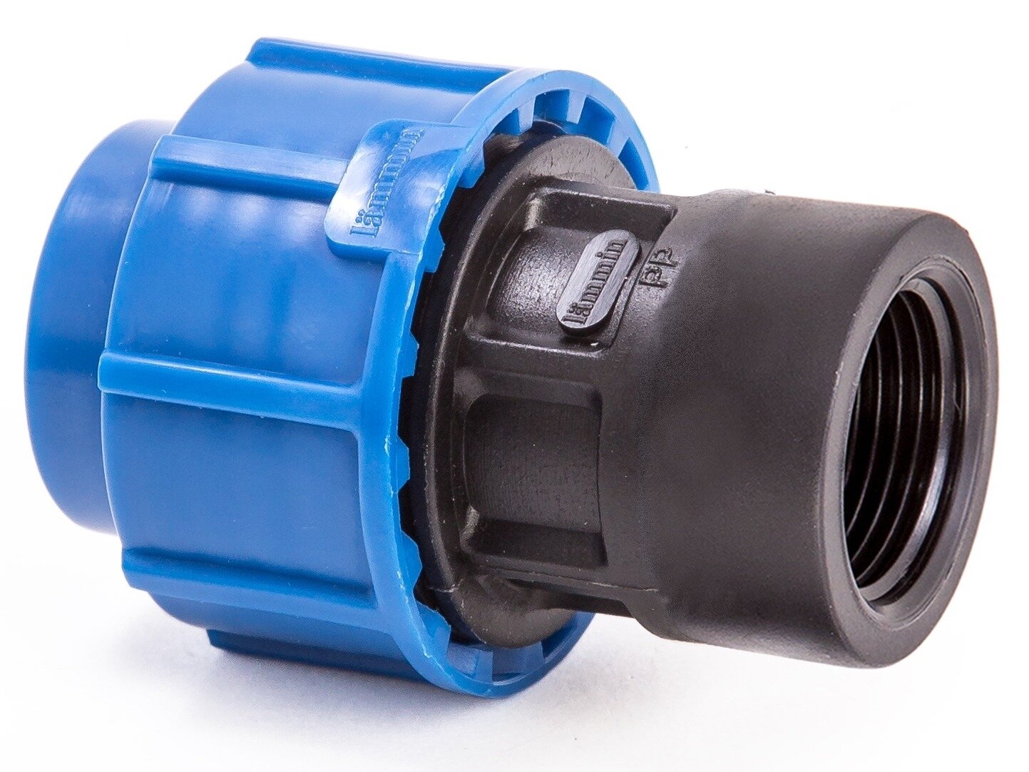 Муфта переходная Lammin / Ламмин внутренняя, полипропиленовая, синяя, диаметр 1 1/4дюйма / фитинги