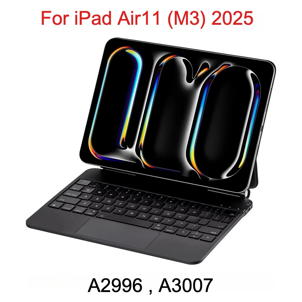 Волшебная клавиатура с подсветкой для iPad 11 2025 Air11 Air13 M3 2025 Pro11 Pro13 2024 M4 Air13 M2 iPad 10th Pro 11 12.9 Funda Keyboard