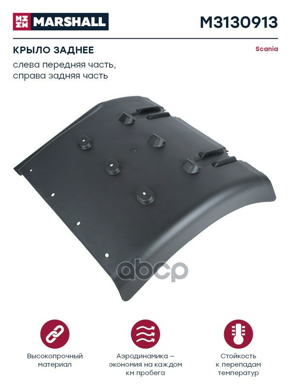 Крыло заднее передняя сторона левое задняя правое черный пластик SCANIA о н MARSHALL арт. M3130913
