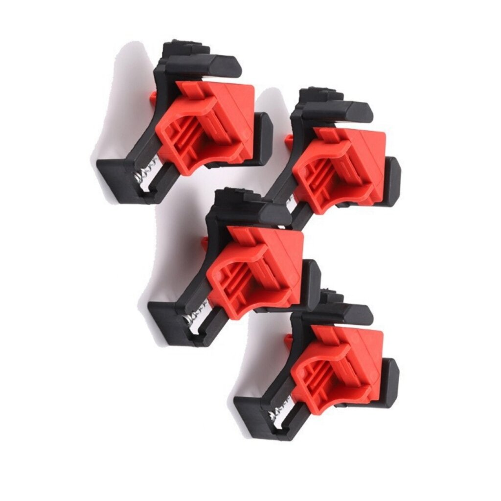 4шт 90-Градусные Деревянные Зажимы Подпружиненный Угловой Фиксатор Подходит для Точной Сборки Каркасного Шкафа Деревообрабатывающей Мебели