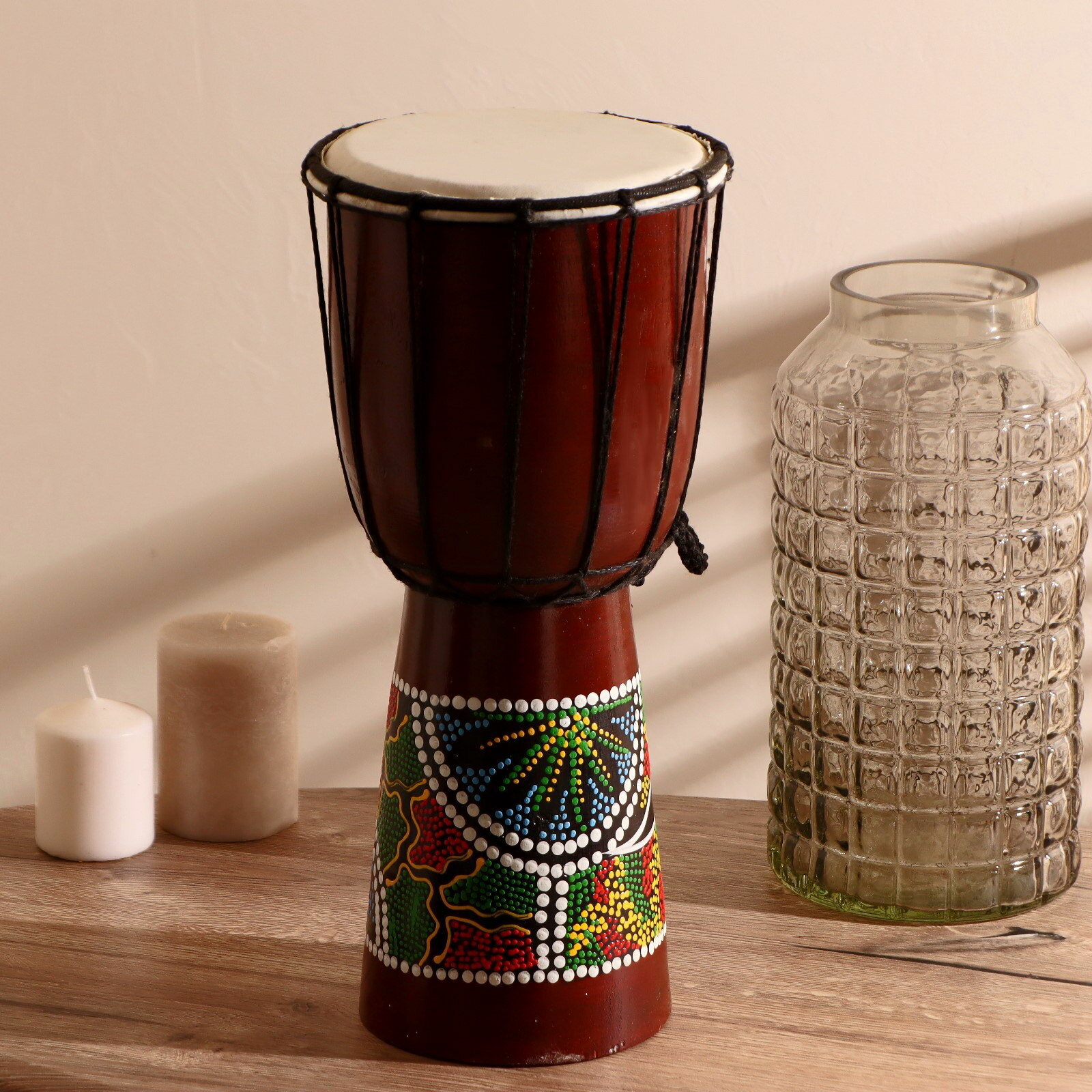 Сувенирный музыкальный инструмент "Барабан Джембе", 40x18x18 см
