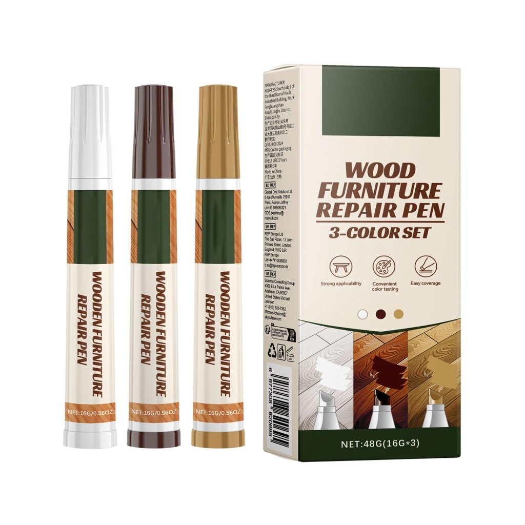 Маркер для ремонта мебели 3шт Маркер для ремонта деревянных царапин на деревянном полу