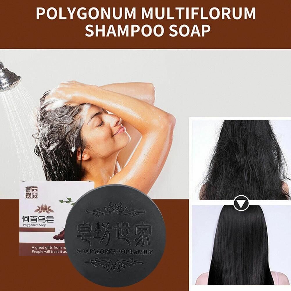 1 шт. Черный твердый шампунь для роста волос и против выпадения волос