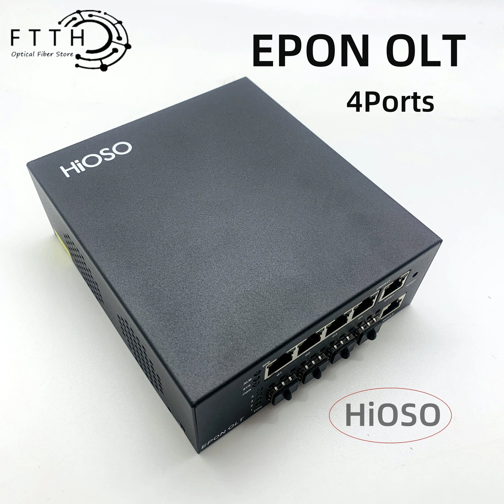 HIOSO MINI OLT EPon 4-портовый оптический терминал with 4pcs 9db