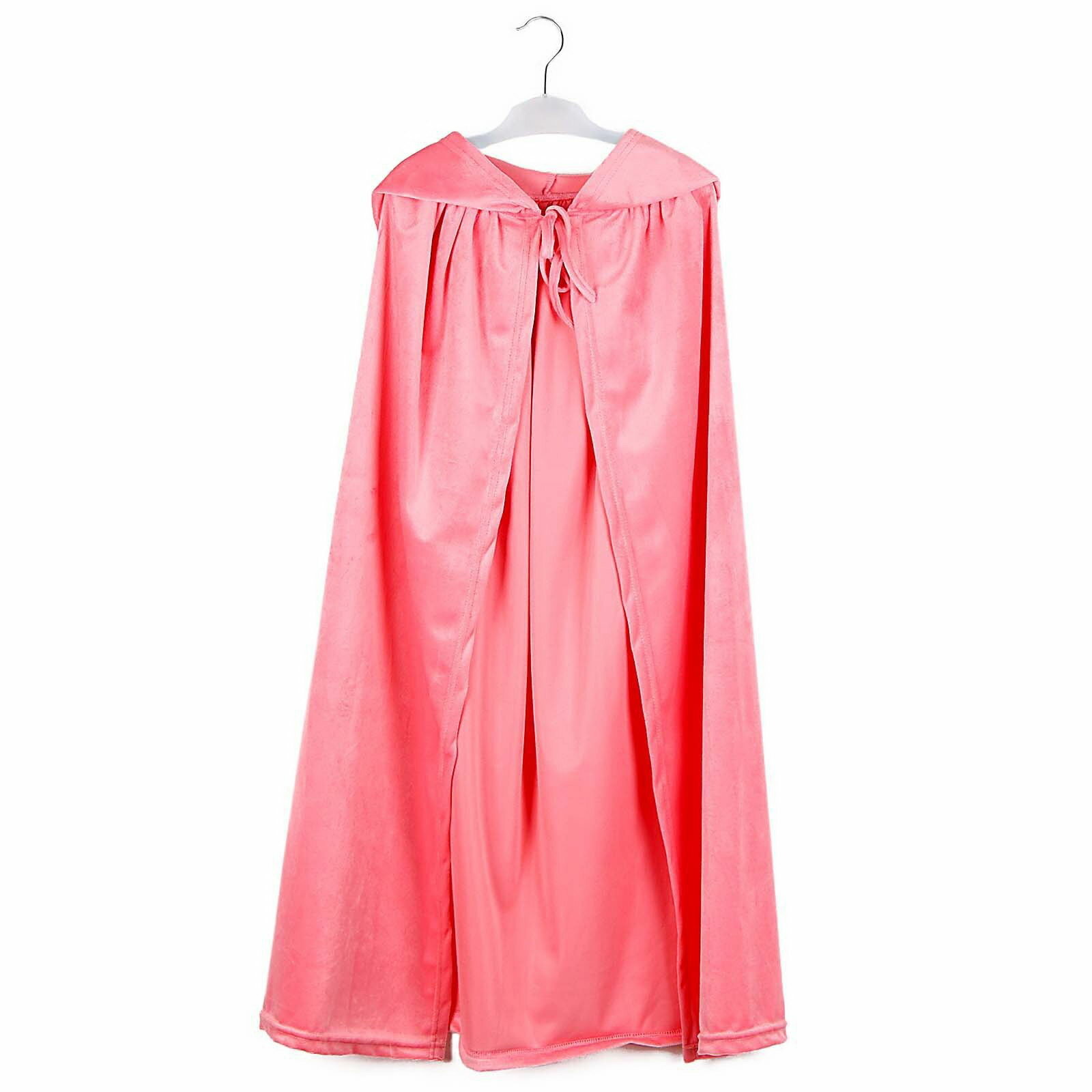 Карнавальный плащ детский, плюш, длина 95 см, розовый, цвет: розовый