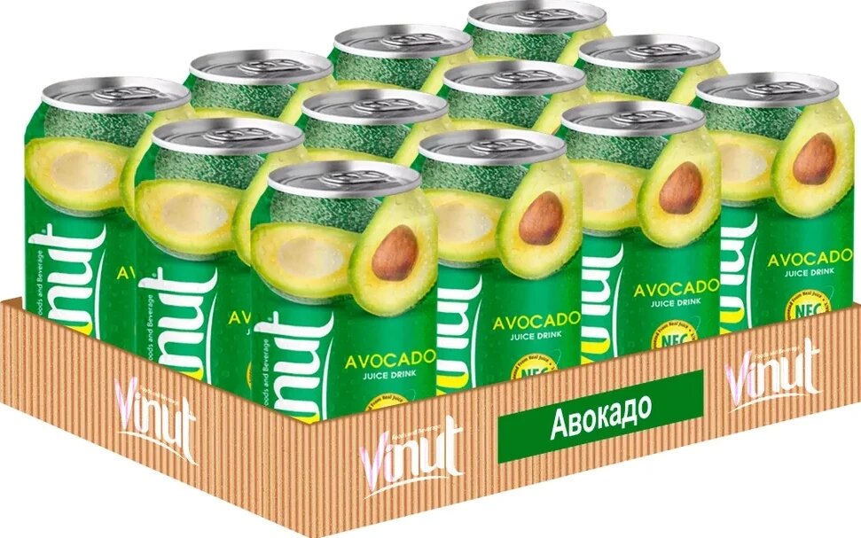 Vinut Авокадо 0,33л./12шт. Vinut Напиток сокосодержащий с кокосовым желе Вьетнам